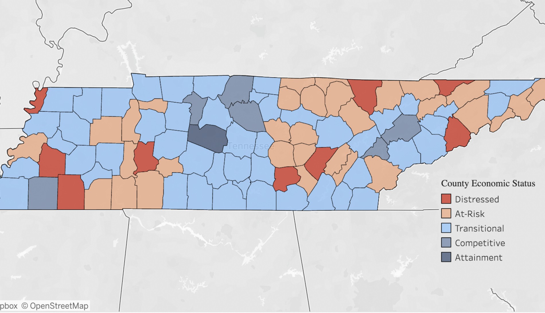 Tennessee now has 9 distressed counties, up 1 from a year ago ...
